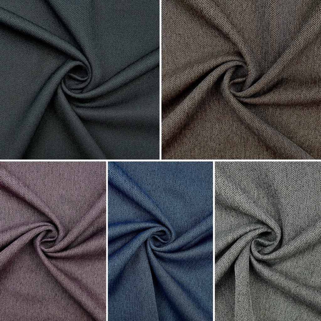 Muted Herringbone Suiting Fabric | Best UK Prices | Pound Fabrics