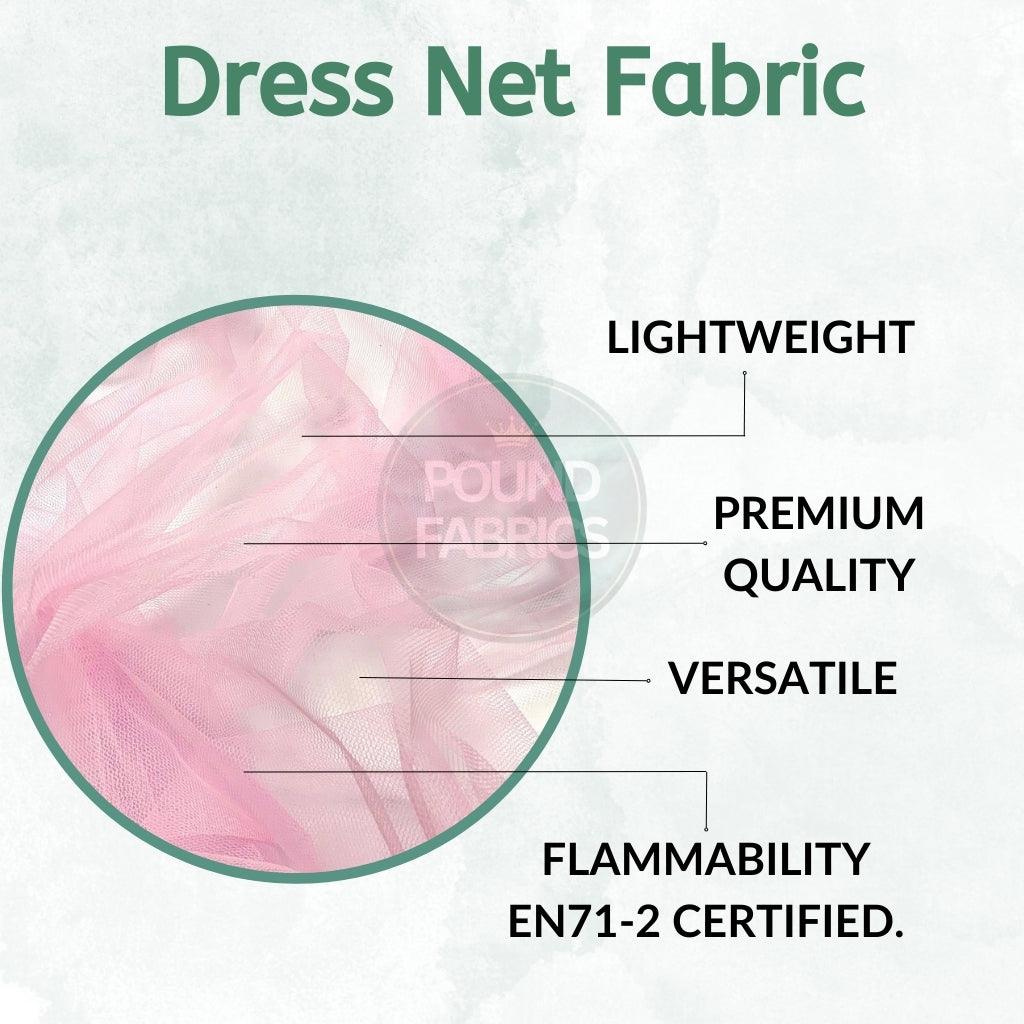 Dress Net Fabric - Plain | Best UK Prices | Pound Fabrics