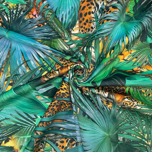 Madagascar Leopard Digital Velvet Fabric | Pound Fabrics