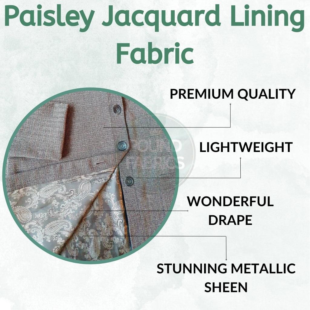 Paisley Jacquard Lining Fabric | UK's Best Price Guarantee! – Pound Fabrics