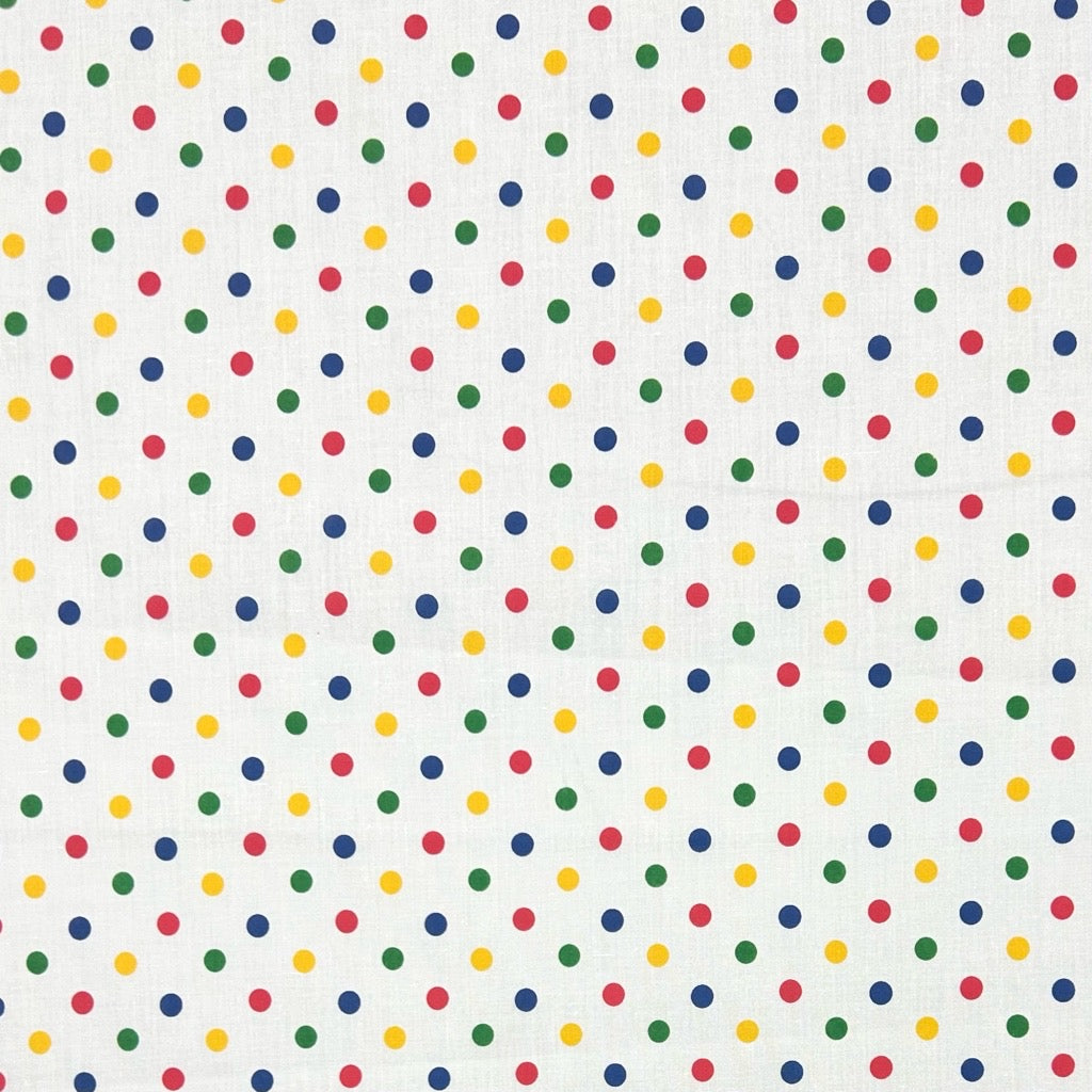 Multicolour Polka Dot Polycotton Fabric | Best UK Prices | Pound Fabrics
