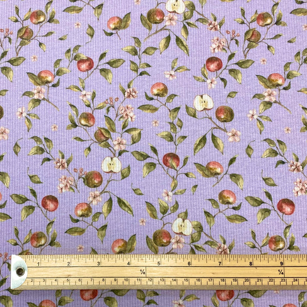 Apple Blossom Ribbed Knit Fabric | Pound Fabrics