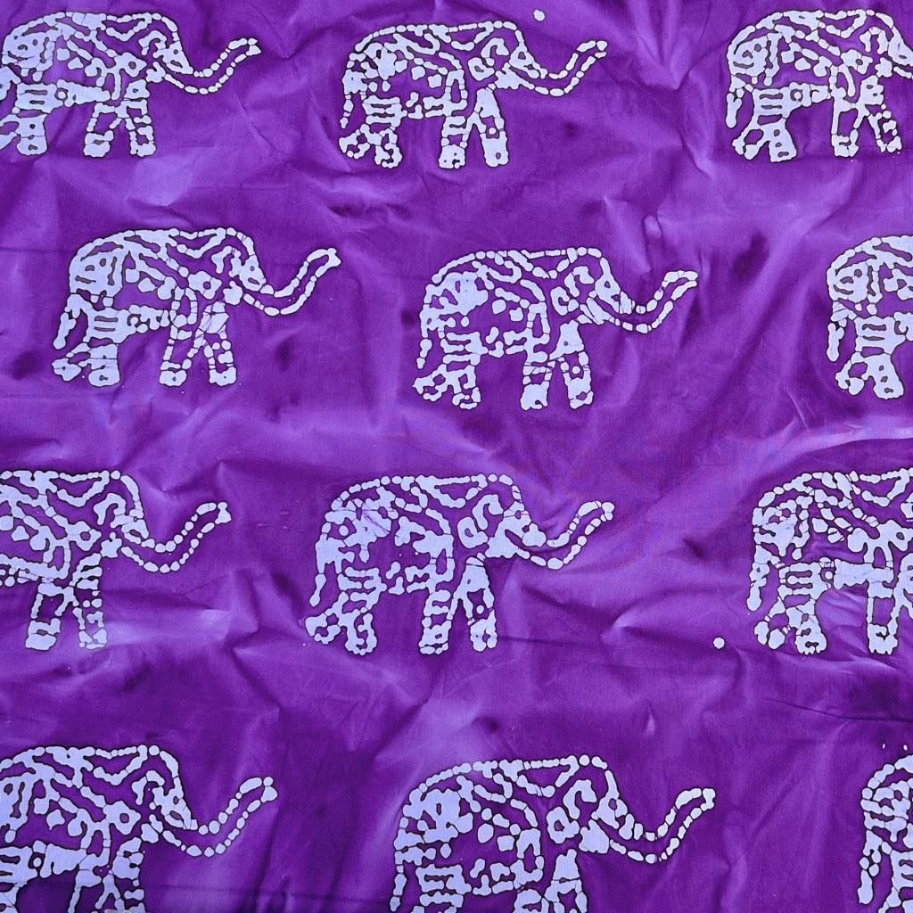 Elephants Cotton Batik Fabric | Best UK Prices | Pound Fabrics