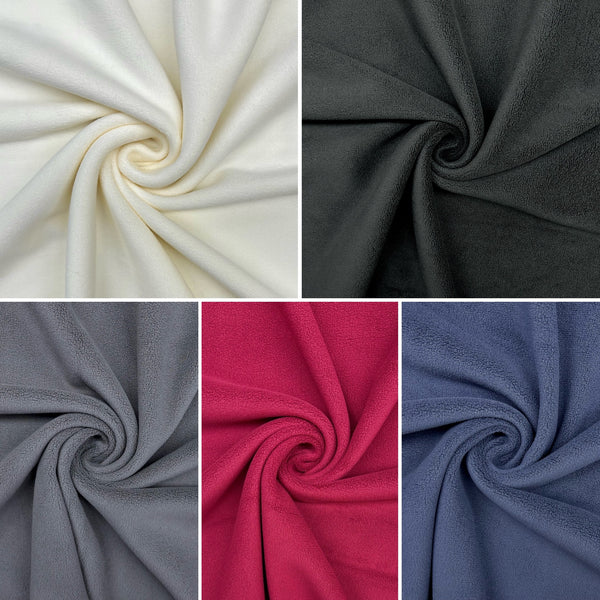 Plain Double Sided Fleece Fabric | Best UK Prices | Pound Fabrics