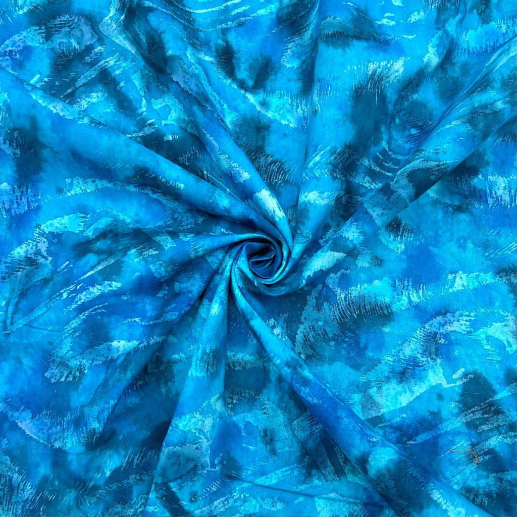 Waves Cotton Batik Fabric | Best UK Prices | Pound Fabrics