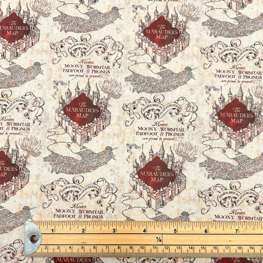 Marauders Map Harry Potter Cotton Poplin Fabric | Best UK Prices ...