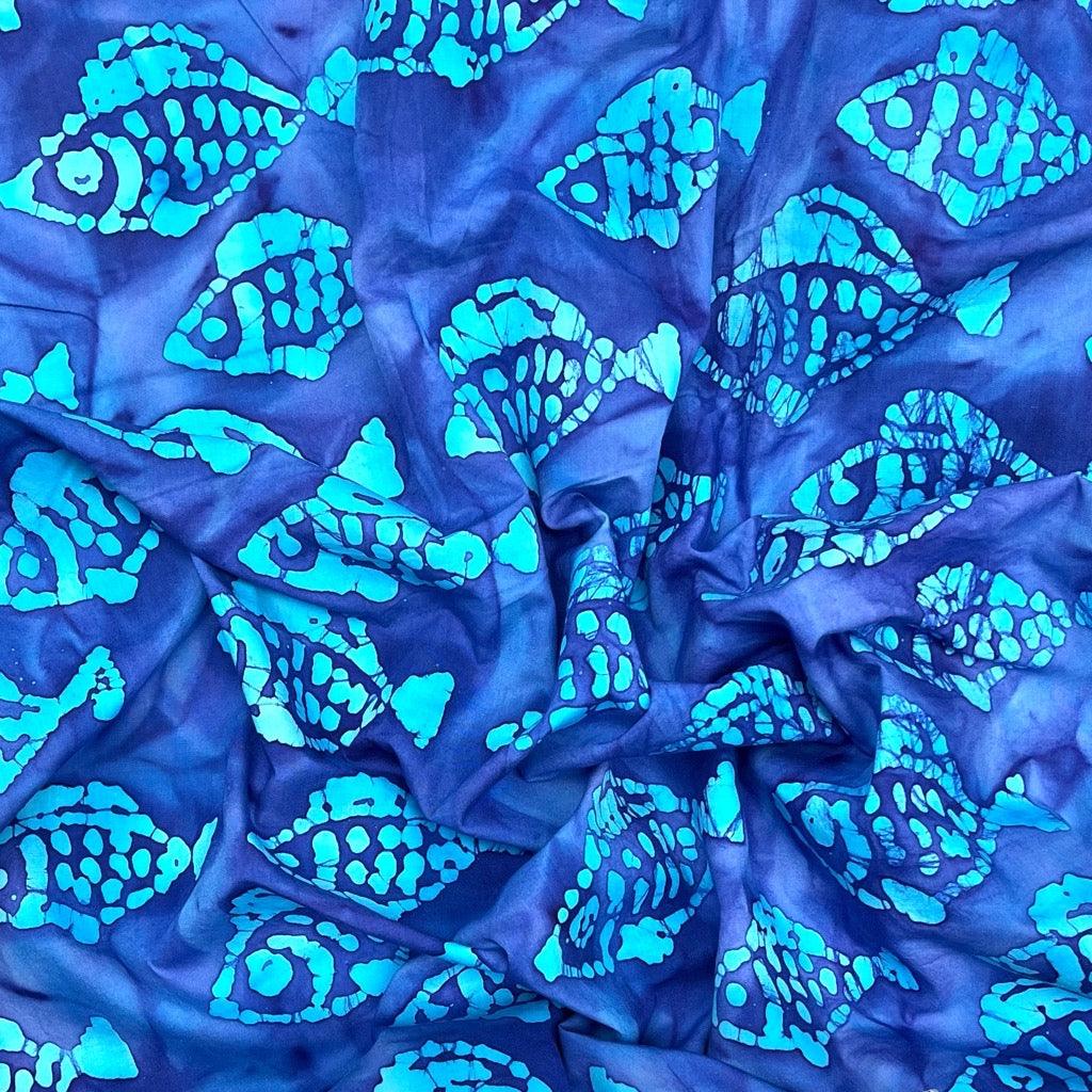 Fish Cotton Batik Fabric | Best UK Prices | Pound Fabrics