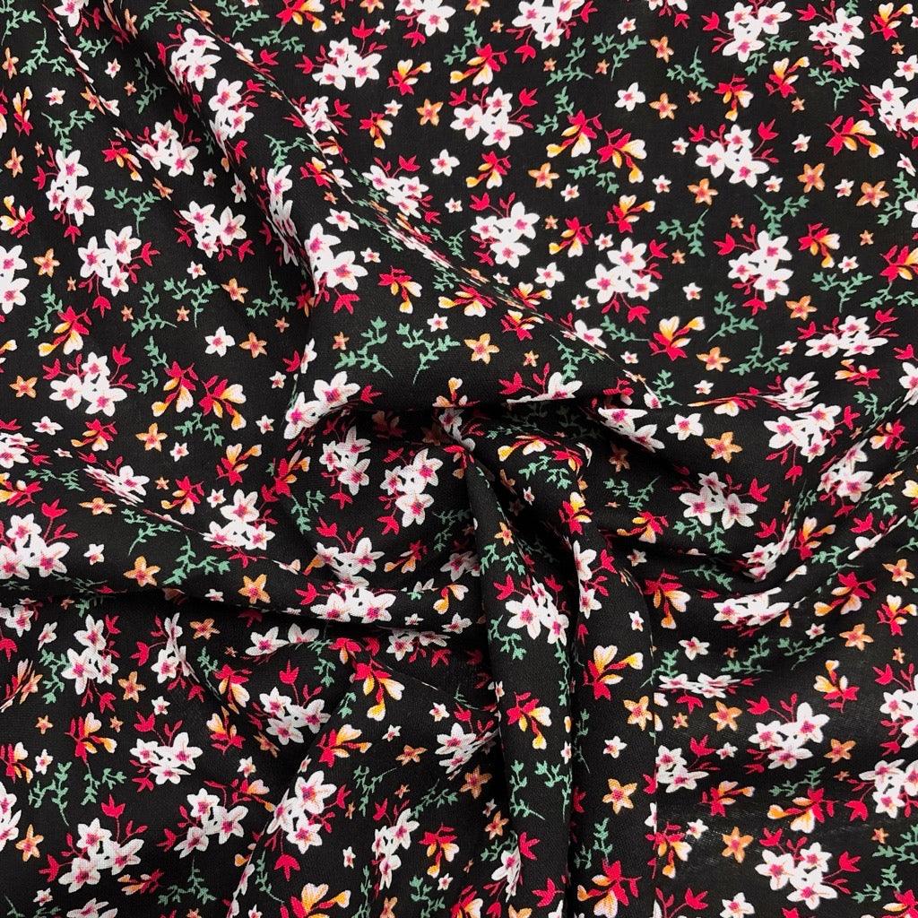 Elegant Floral Viscose Challis Fabric | Best UK Prices | Pound Fabrics