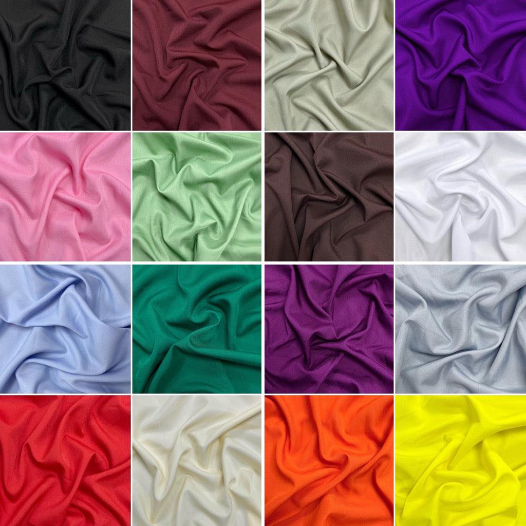 Plain Smooth Crepe Polyester Fabric | Best UK Prices | Pound Fabrics