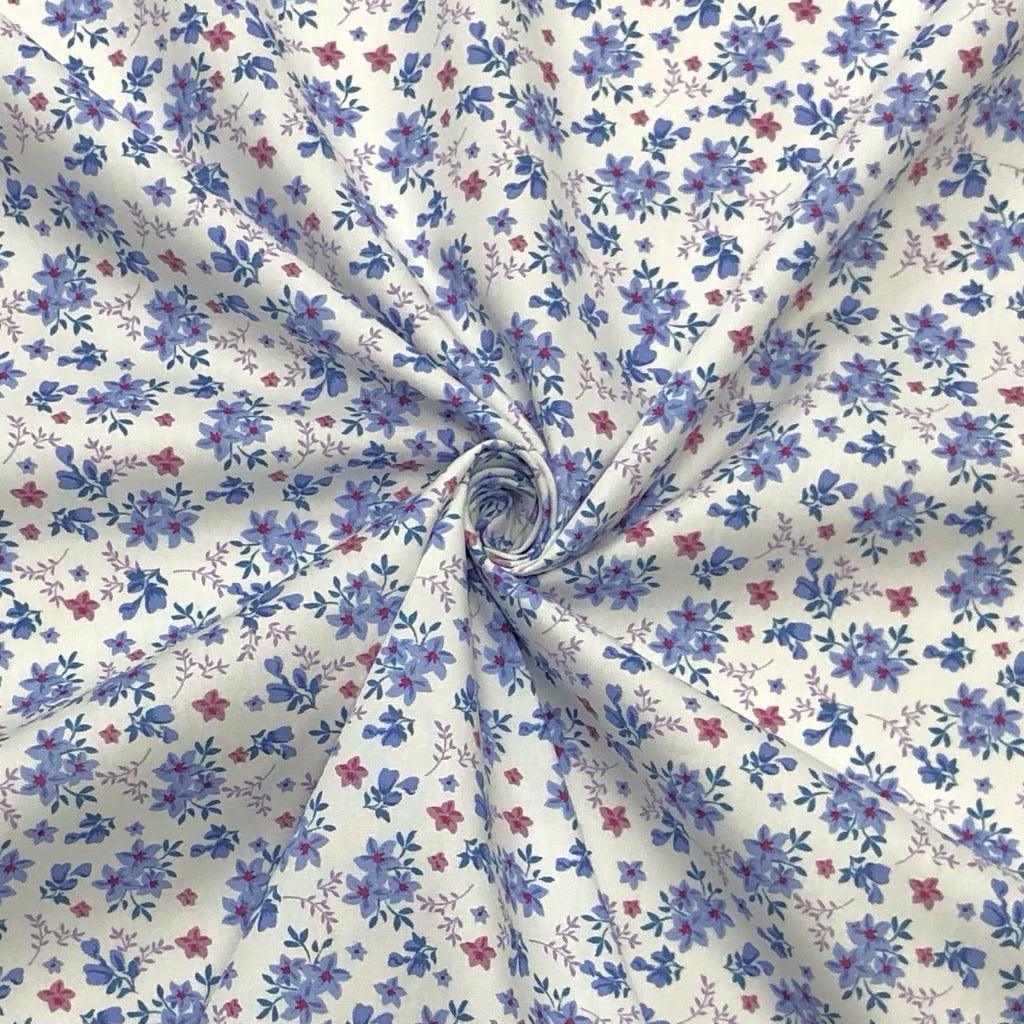 Mini Floral Garden Rose & Hubble Cotton Poplin Fabric – Pound Fabrics