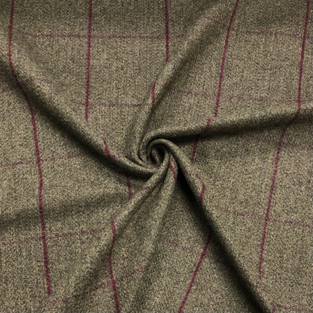 Large Checkered Wool Touch Fabric | Pound Fabrics