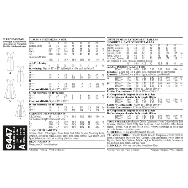 New Look Sewing Pattern 6447 | Pound Fabrics